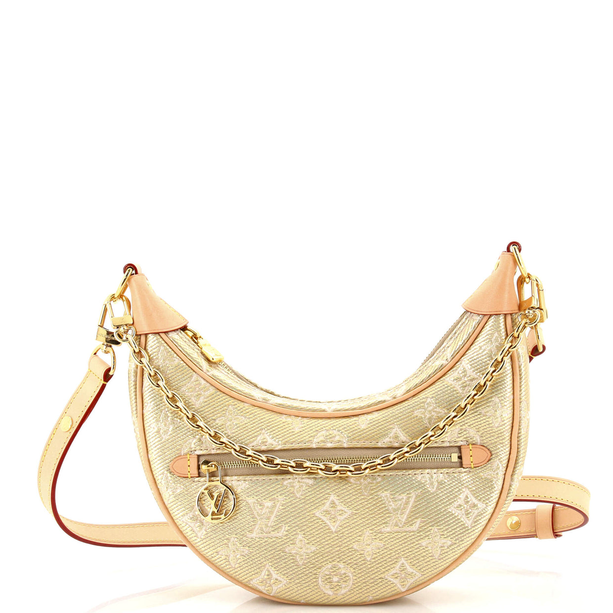 Louis Vuitton Loop Handbag Monoglam Jacquard Canvas Gold 2567431