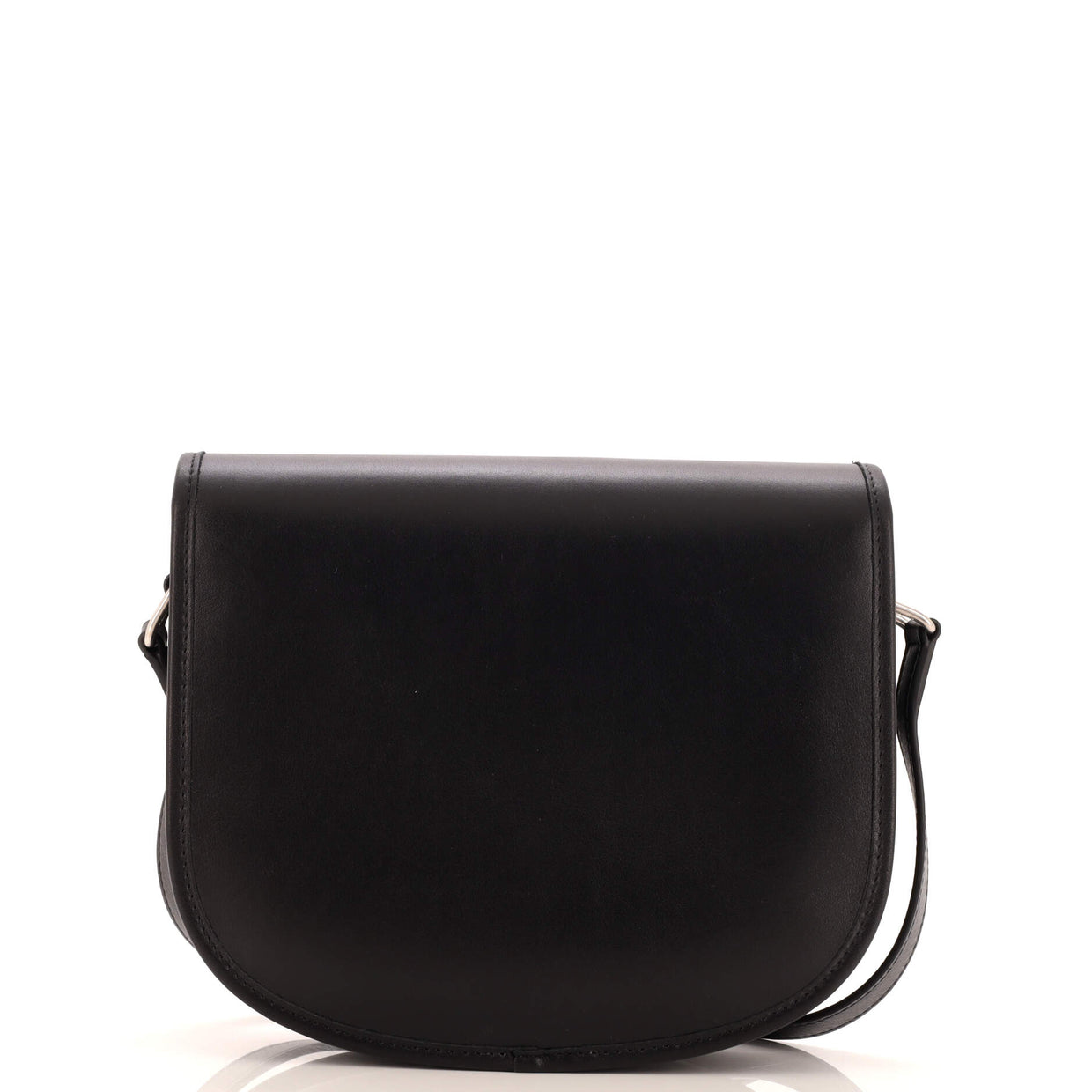 Celine Besace Triomphe Shoulder Bag Leather Medium Black 26313390