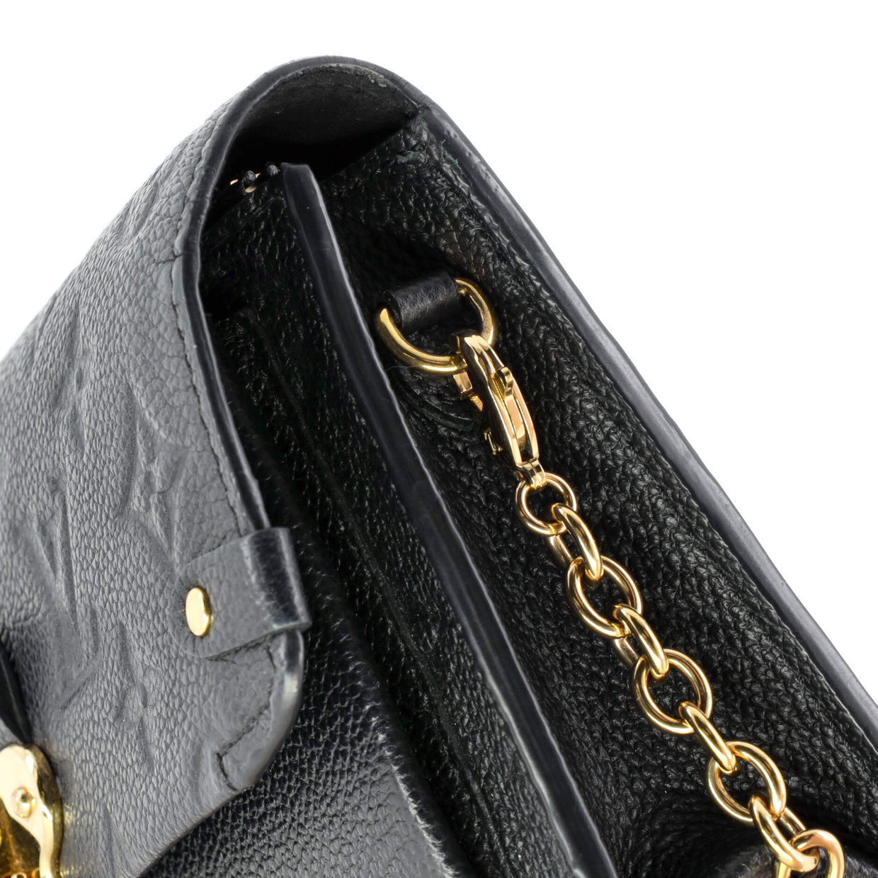 Louis Vuitton Vavin Chain Wallet Monogram Empreinte Leather Black 2650421