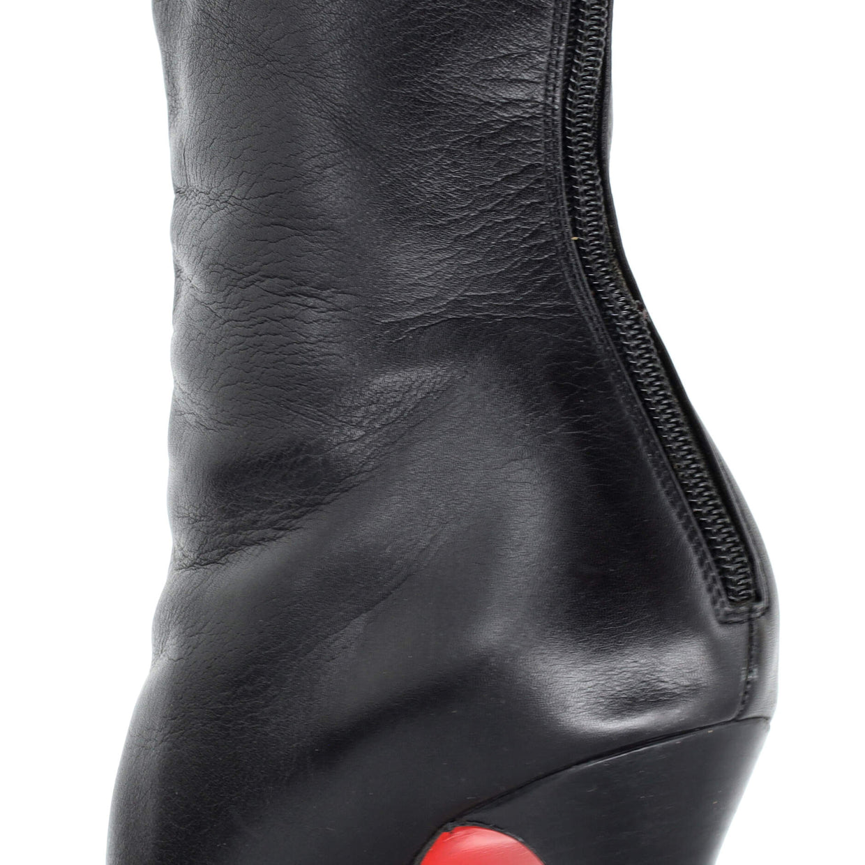 Christian Louboutin Women's Kate Botta Knee High Boots Leather 85 Black ...