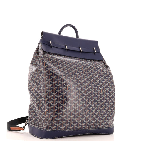 Goyard Steamer Backpack Coated Canvas PM Blue 2666192