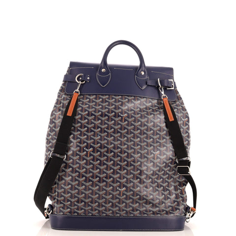 Goyard Steamer Backpack Coated Canvas PM Blue 2666192