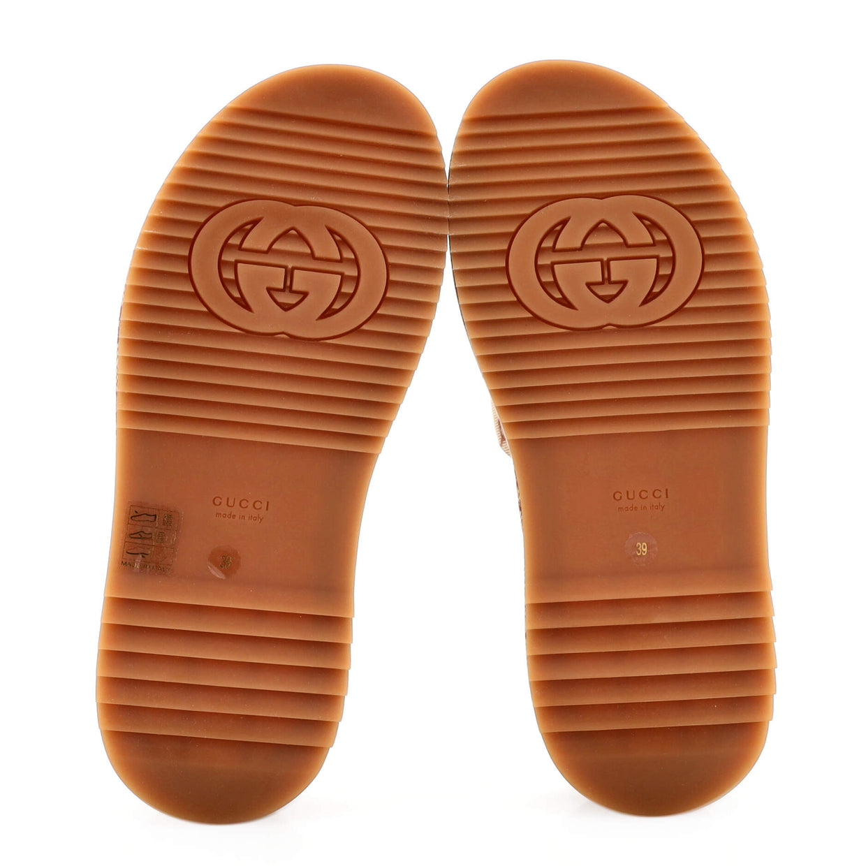 Gucci Women's Angelina Platform Slide Sandals GG Canvas Red 2671353