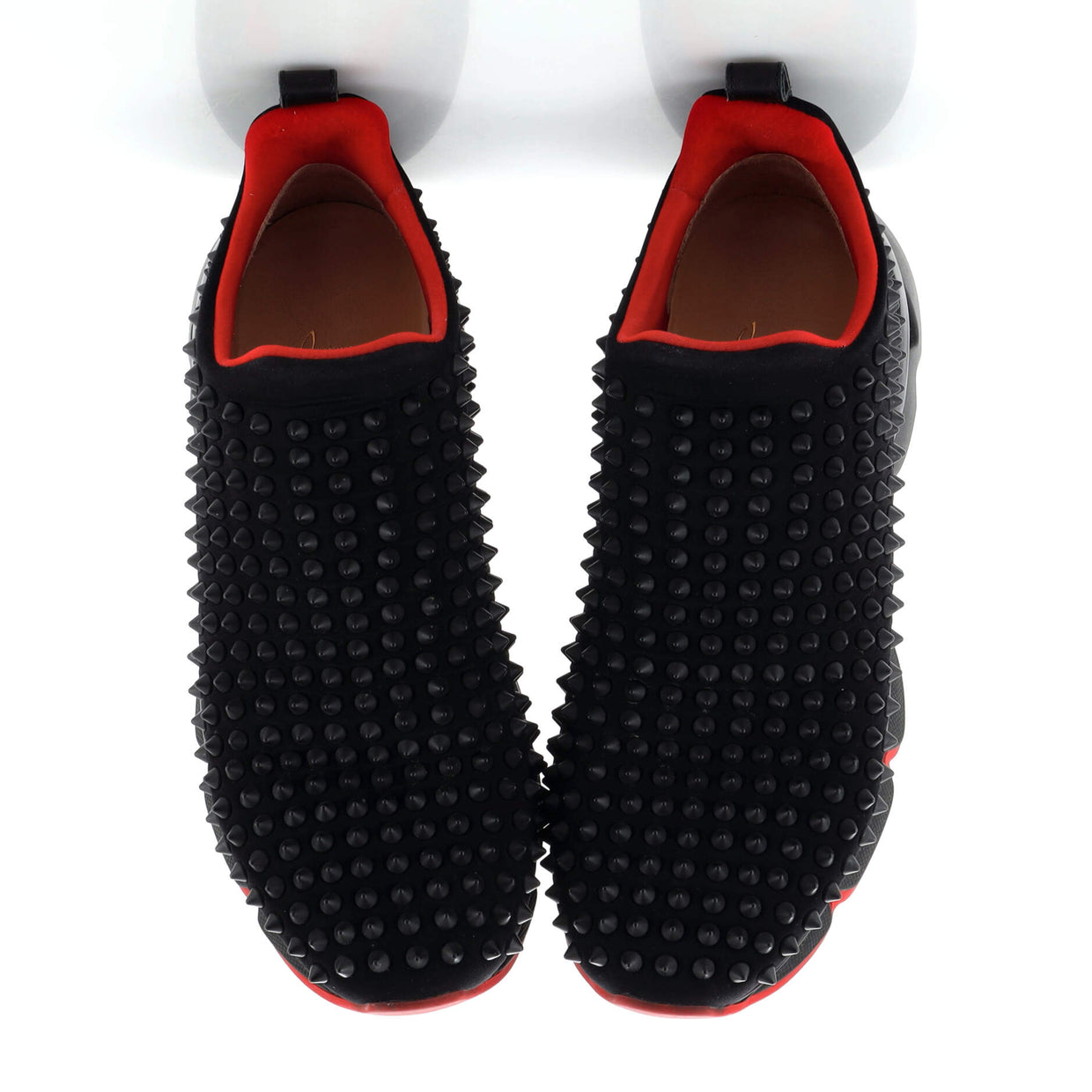 Christian Louboutin Women's Spike Sock Sneakers Spiked Neoprene Black ...