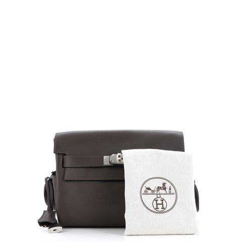 Hermes Kelly Messenger Bag Evercolor PM Brown 267838392