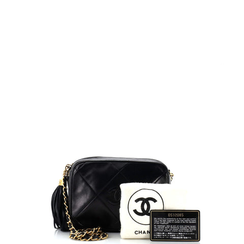 Chanel Vintage Diamond CC Camera Bag Quilted Leather Small 26841766