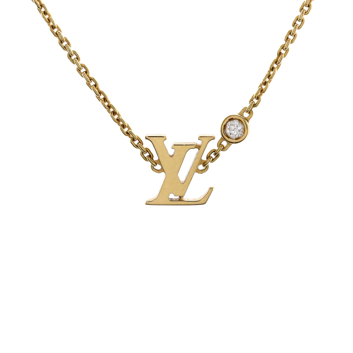 Louis Vuitton Idylle Blossom LV Pendant Necklace 18K Yellow Gold with ...