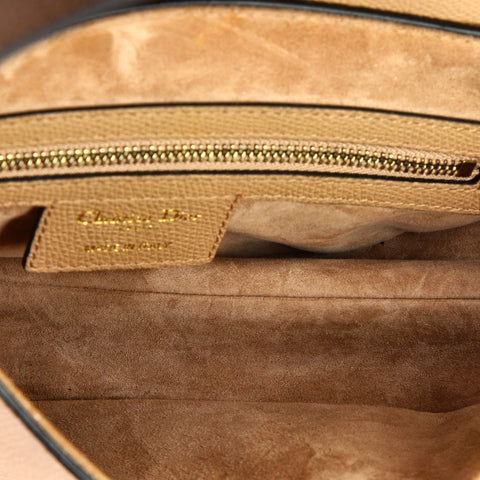 Christian Dior Saddle Handbag Leather Medium Neutral 2691941