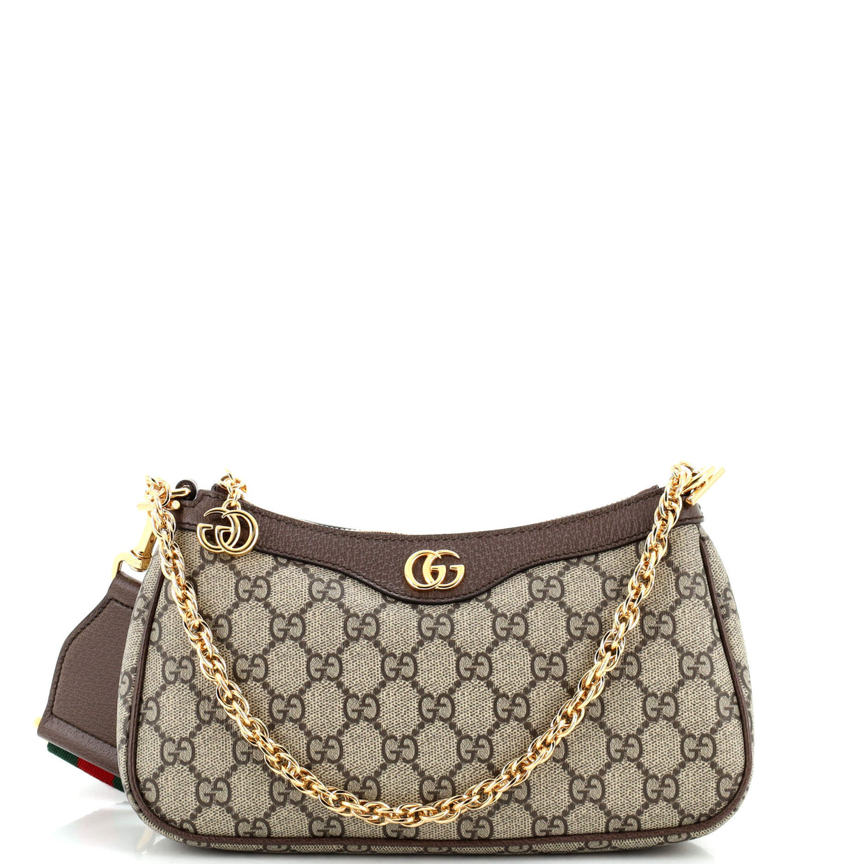 Gucci Ophidia Charm Shoulder Bag GG Coated Canvas Small Brown 2710981