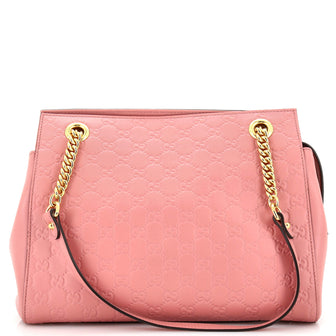 Gucci Soft Signature Shoulder Bag Guccissima Leather Medium Pink 2712822