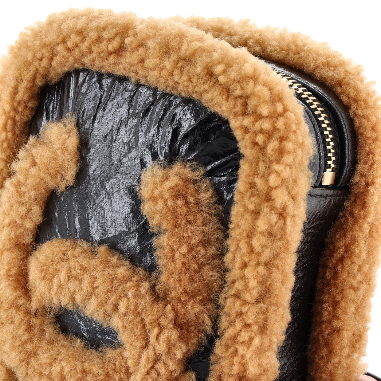 Chanel CC Mania Waist Bag Shearling and Shiny Crumpled Sheepskin Small ...