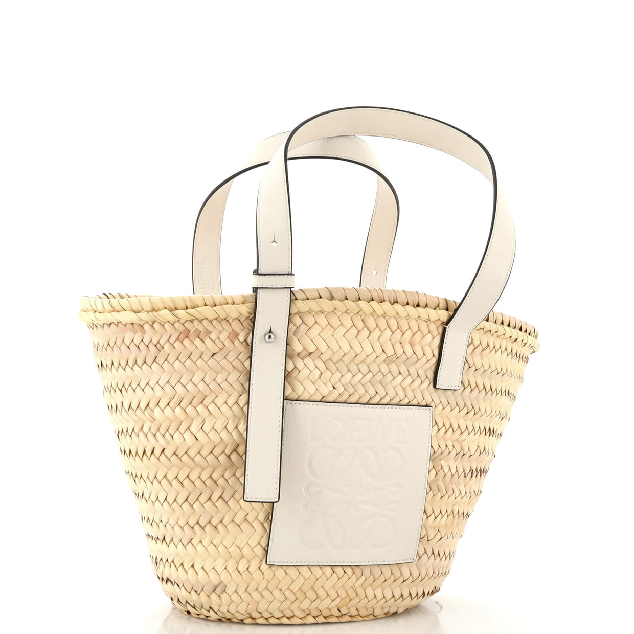 Loewe Basket Tote Raffia Small White 2836361
