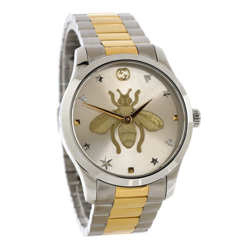 Gucci G-Timeless Bee Quartz Watch Stainless Steel 38 2845503