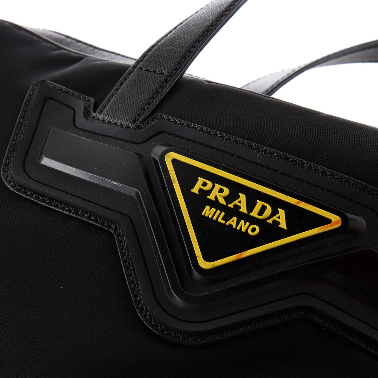 Prada Triangle Convertible Briefcase Bag Re-Nylon Large Black 28548741