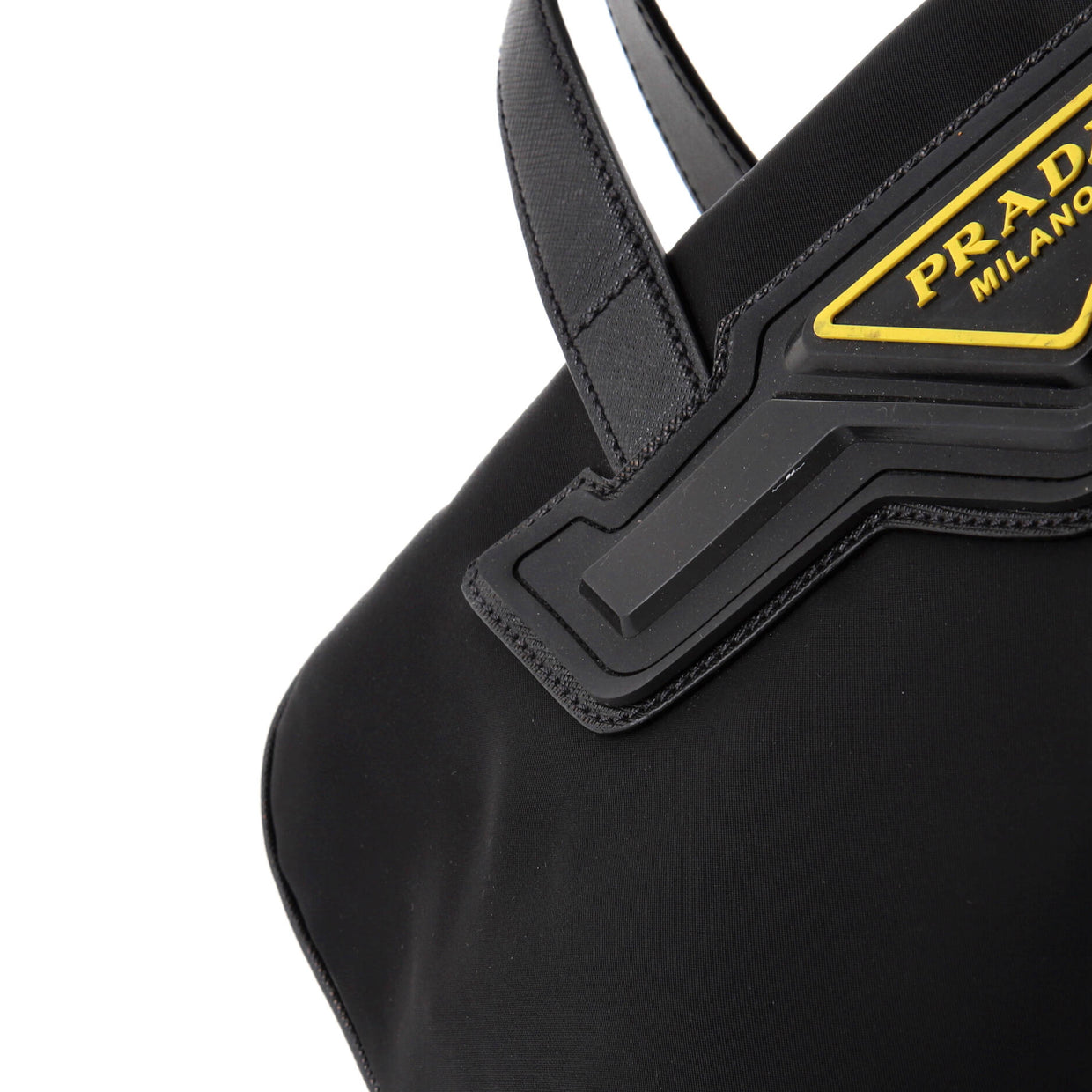 Prada Triangle Convertible Briefcase Bag Re-Nylon Large Black 28548741