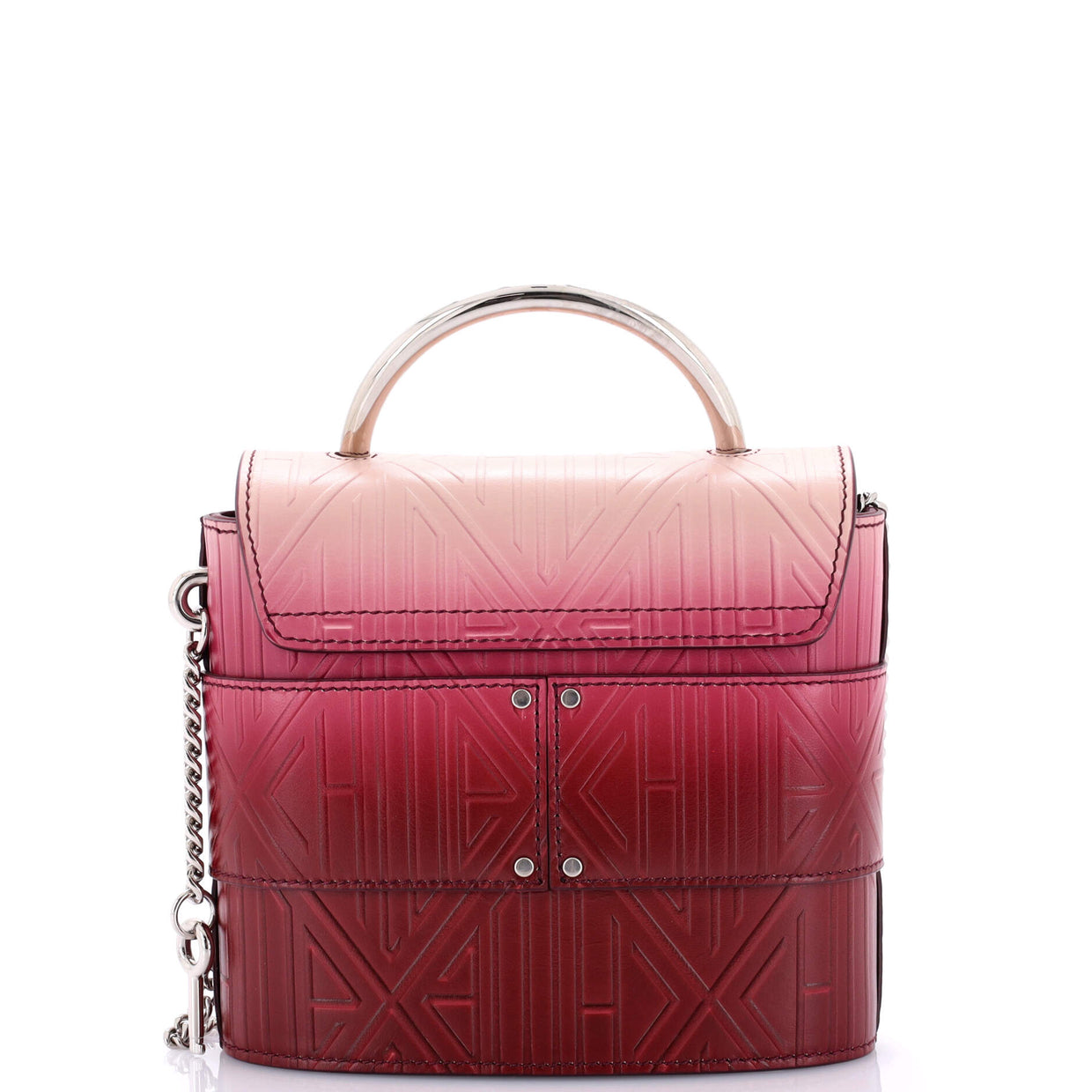 Chloe Aby Lock Bag Embossed Leather Small Pink 288694257