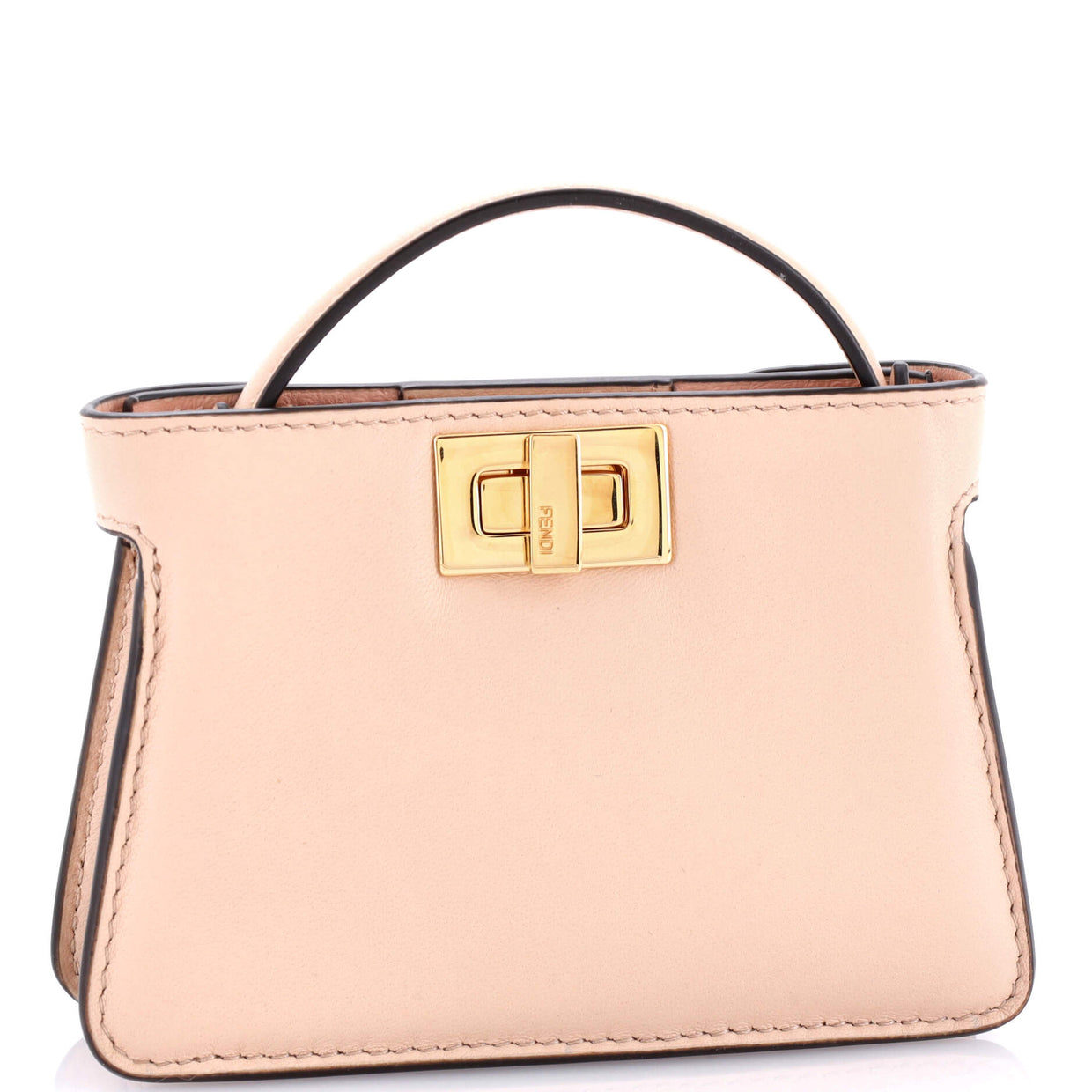 Fendi Peekaboo Bag Charm Leather Nano Neutral 29778154