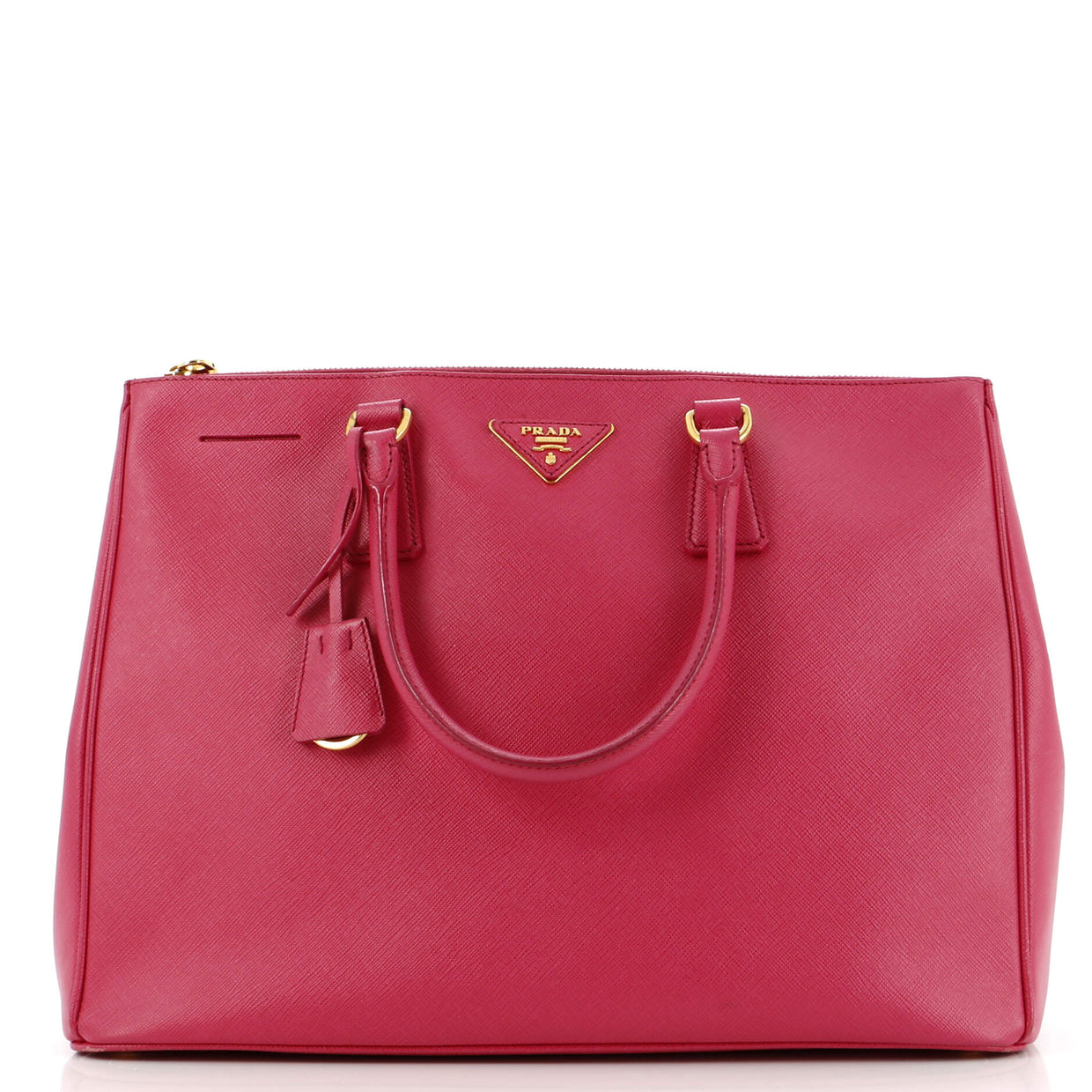 Prada Double Zip Lux Tote Saffiano Leather Large Blue 3013311