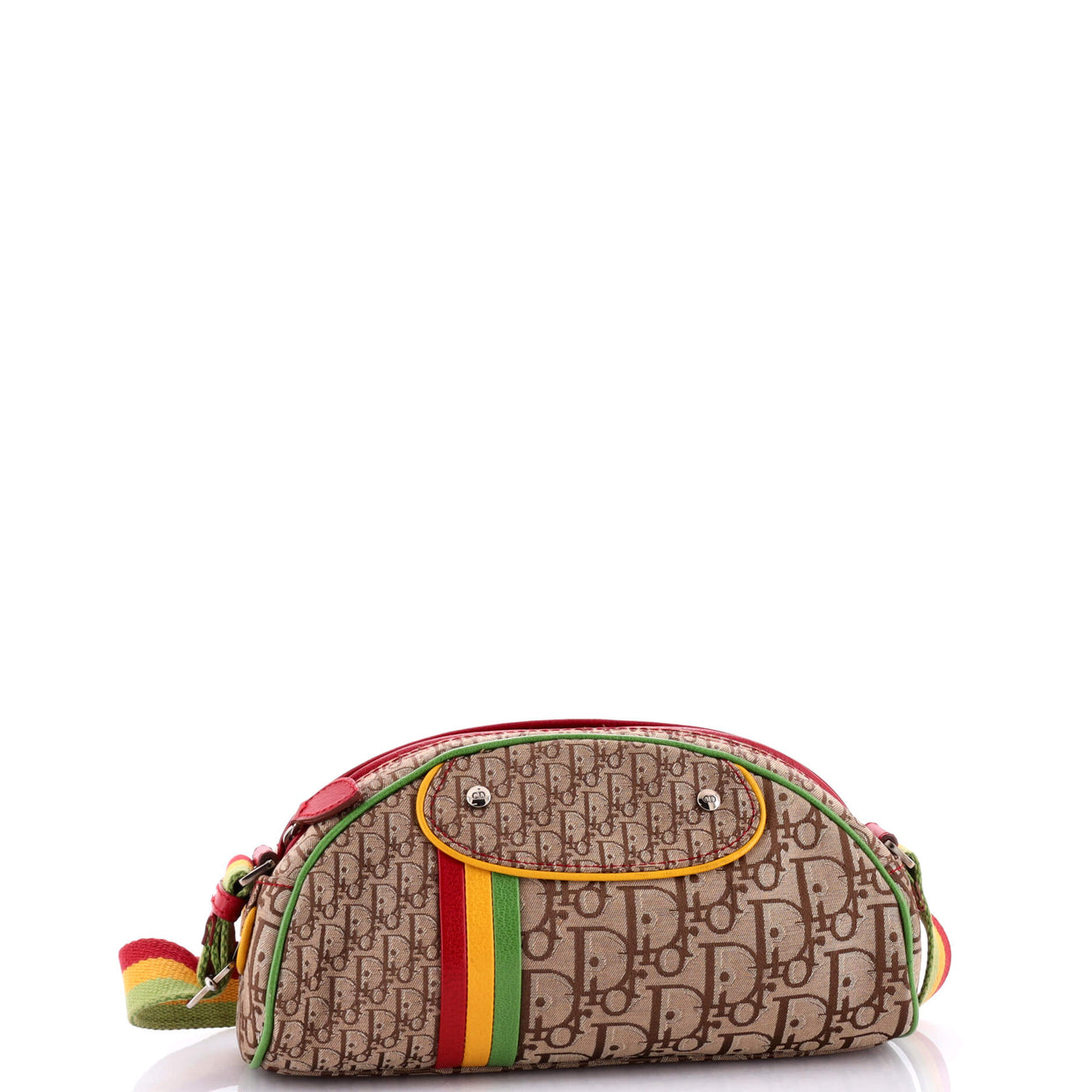 Christian Dior Vintage Rasta Shoulder Bag Diorissimo Canvas Medium ...