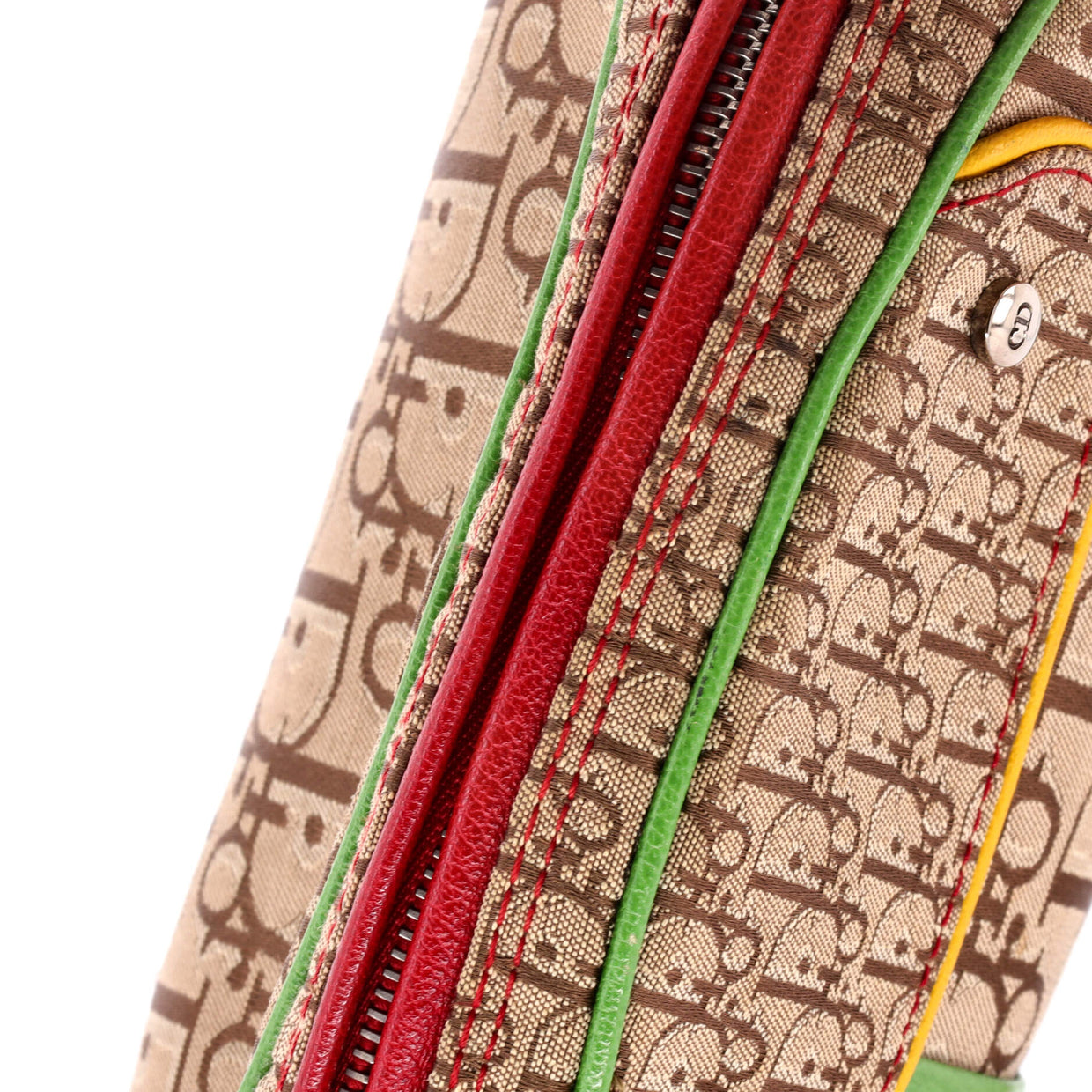 Christian Dior Vintage Rasta Shoulder Bag Diorissimo Canvas Medium ...