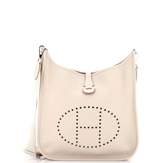 Hermes Evelyne Bag Gen III Clemence PM Neutral 307767111