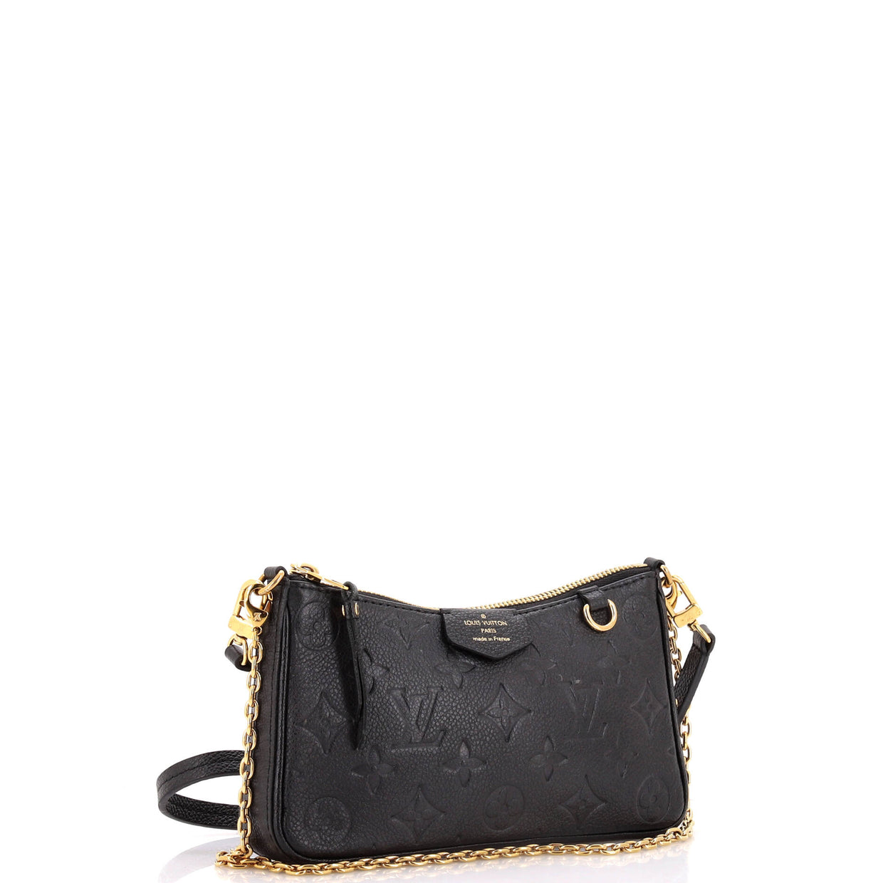 Louis Vuitton Easy Pouch on Strap Monogram Empreinte Leather Black 3224083