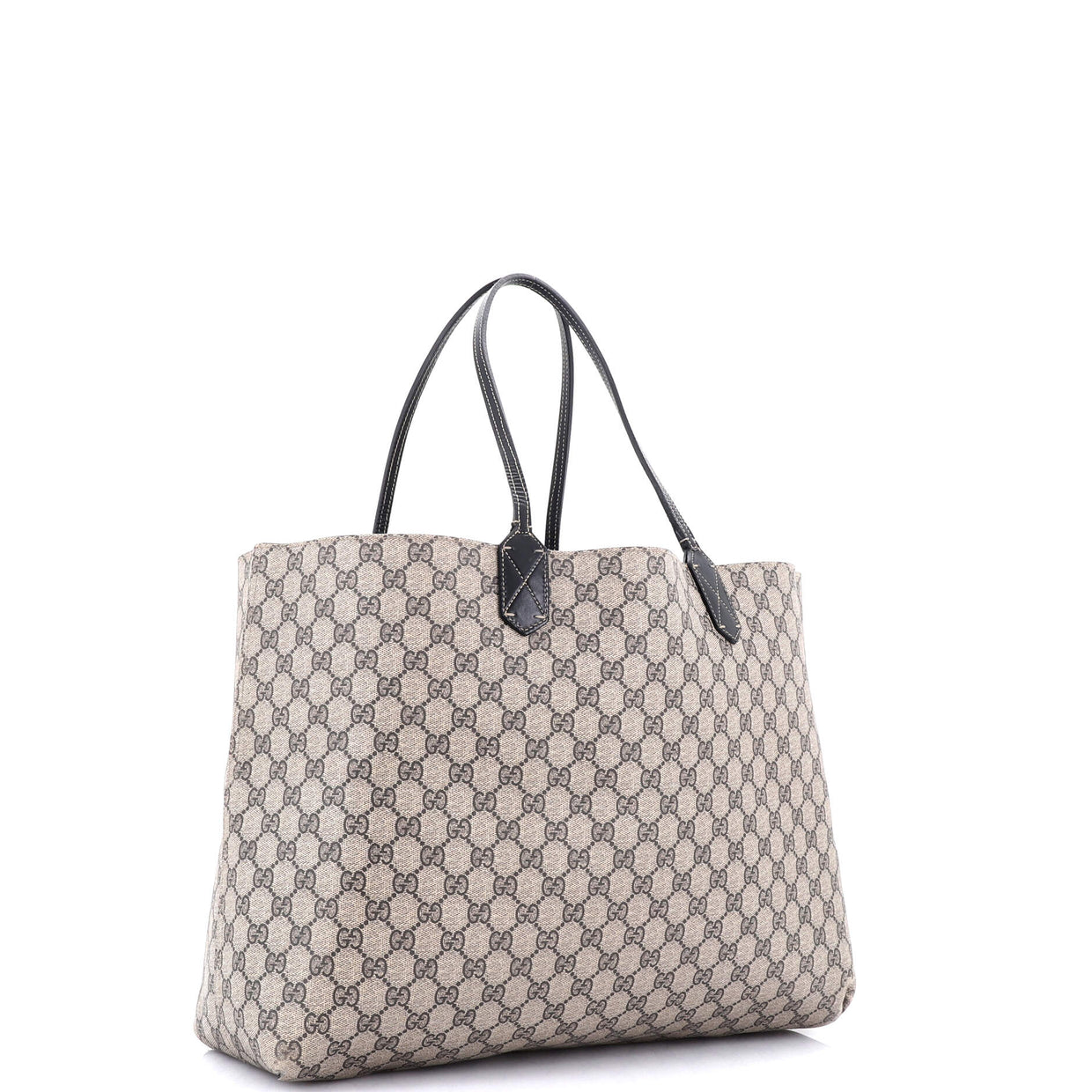 Gucci Reversible Tote GG Print Leather Large Brown 3246441