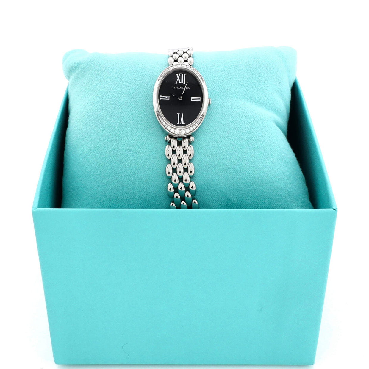Tiffany & Co. Cocktail 2-Hand Quartz Watch Stainless Steel with Diamond ...