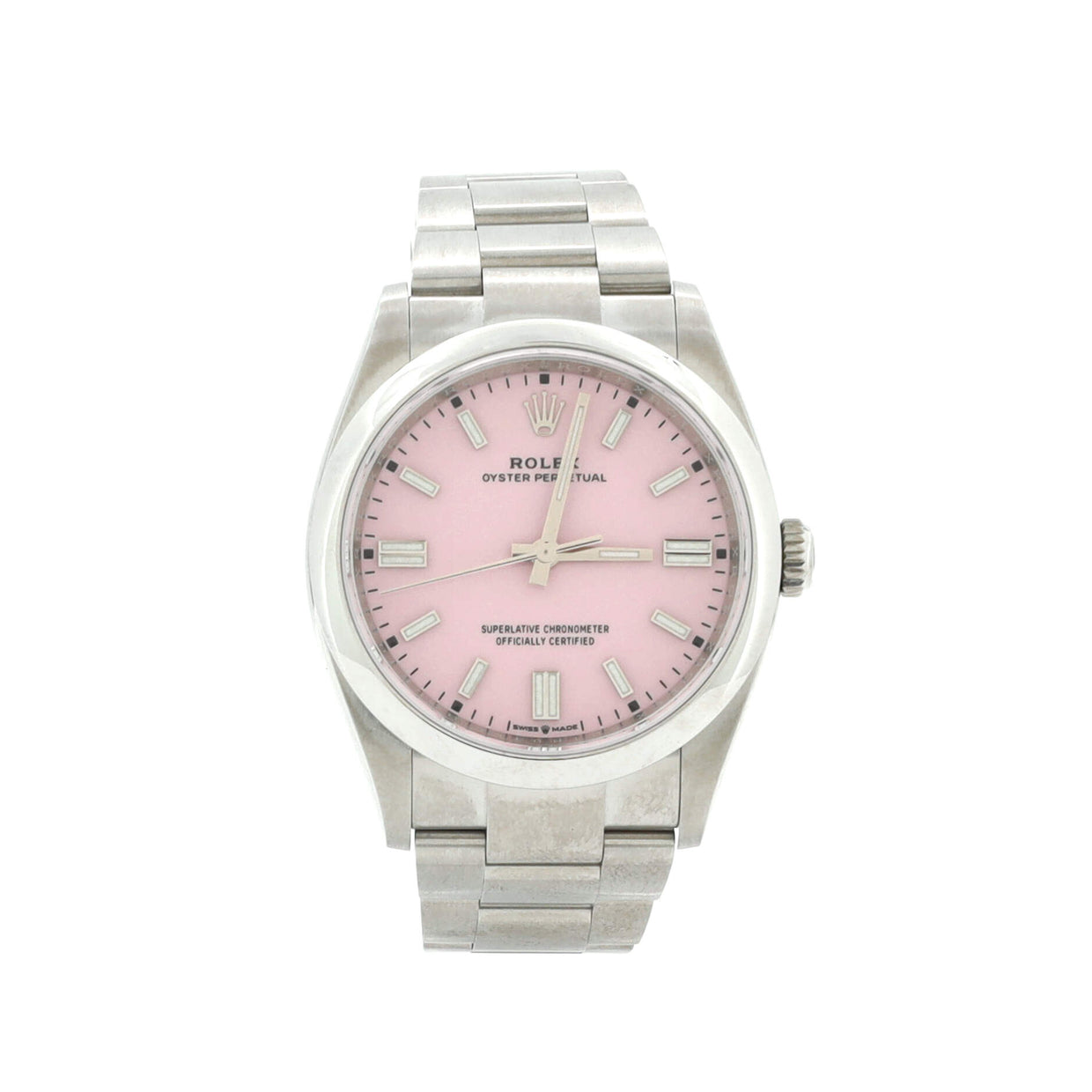 Rolex Oyster Perpetual Candy Pink Automatic Watch Stainless Steel 36 ...