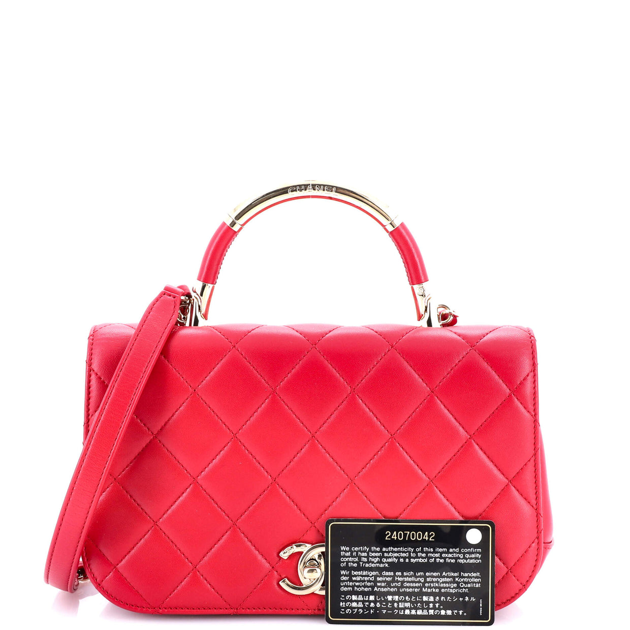 Chanel Carry Chic Flap Bag Quilted Lambskin Medium Pink 3443091