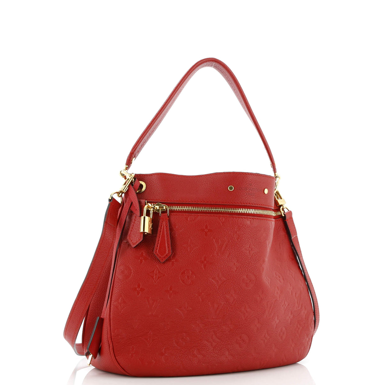 Louis Vuitton Spontini NM Handbag Monogram Empreinte Leather Red 348955110