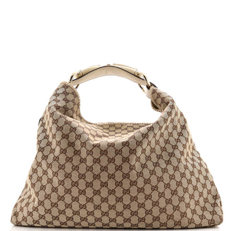 Gucci Horsebit Hobo GG Canvas Large Brown 3529801