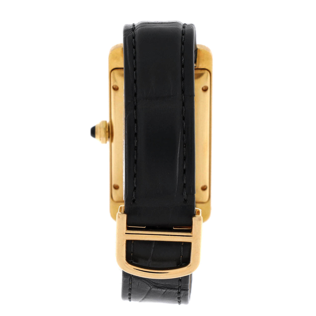 Cartier Tank Americaine Automatic Watch Yellow Gold and Alligator 23 ...