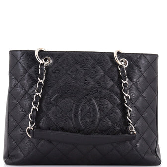 Chanel Grand Shopping Tote Quilted Caviar Black 4110211