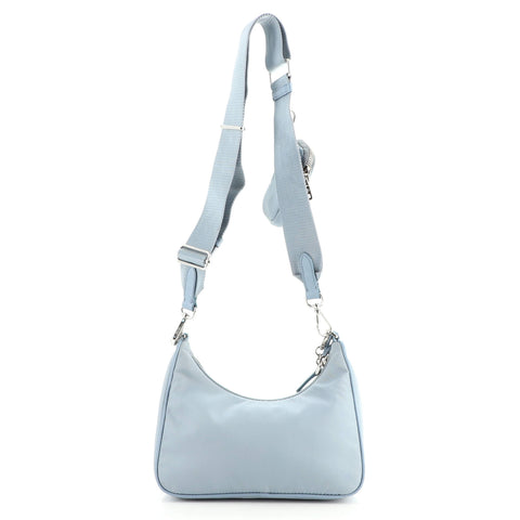 Prada Re-Edition 2005 Shoulder Bag Tessuto Small Blue 1698971