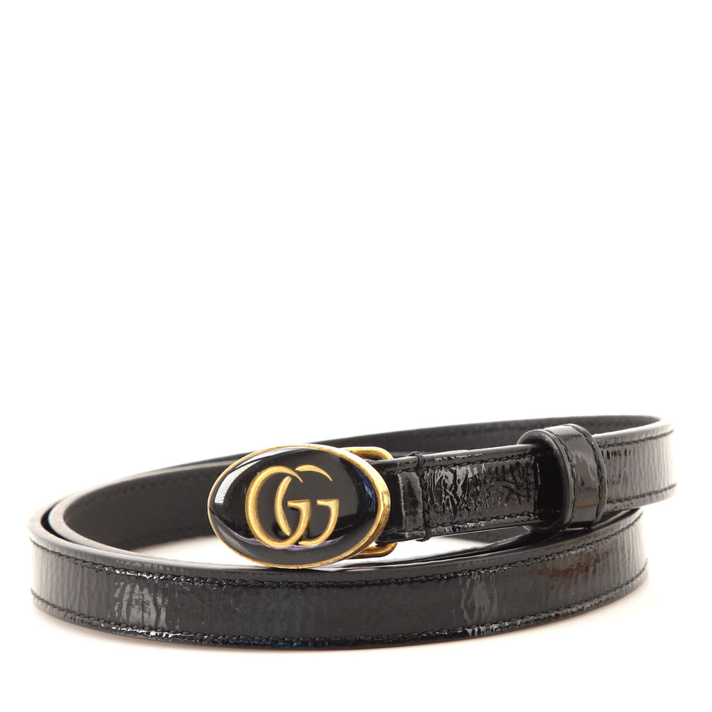 gucci patent belt