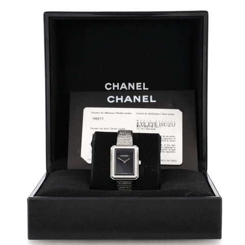 Chanel Boy-Friend Tweed Quartz Watch Stainless Steel with Diamond Bezel ...