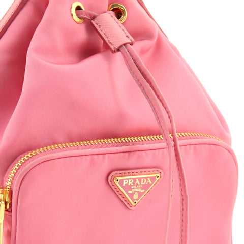 Prada Drawstring Bucket Bag Tessuto Small Pink 1792621