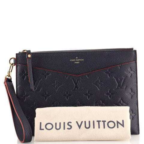 Louis Vuitton Pochette Melanie Monogram Empreinte Leather MM Blue 1859801