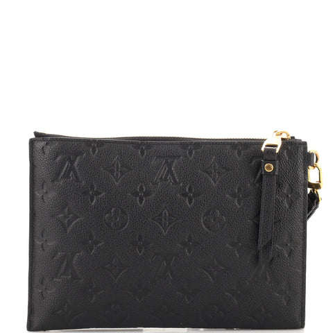 Louis Vuitton Pochette Melanie Monogram Empreinte Leather MM Black 1861461