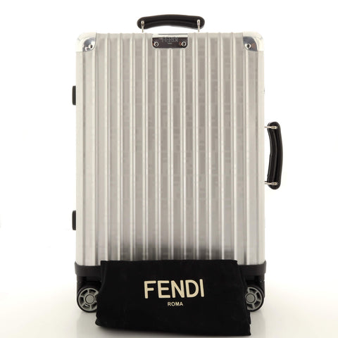 Fendi Fendi x Rimowa Cabin Trolley Zucca Aluminum Silver 189914379