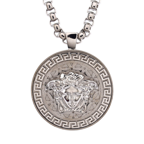 versace pendant silver