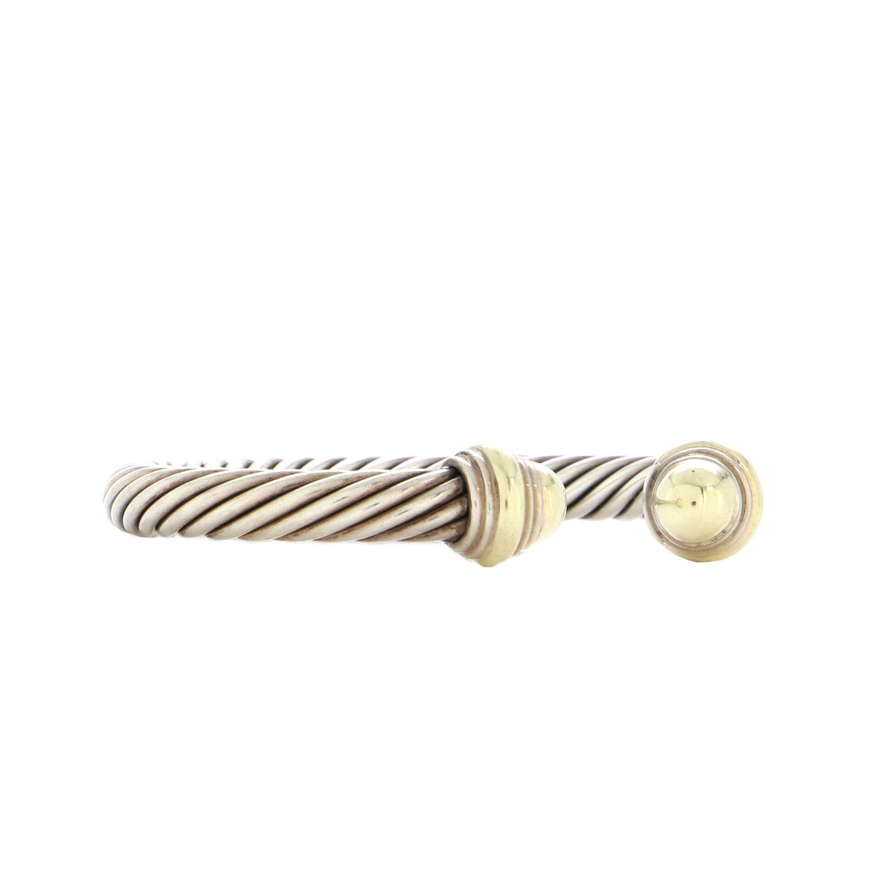 David Yurman Cable Classic Bracelet Sterling Silver with 14K Yellow ...