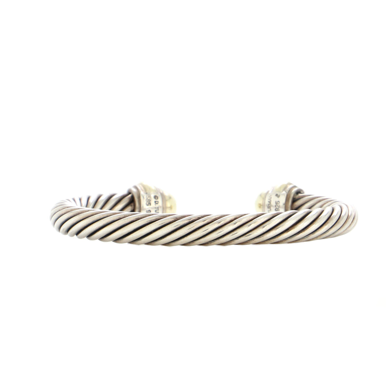 David Yurman Cable Classic Bracelet Sterling Silver with 14K Yellow ...