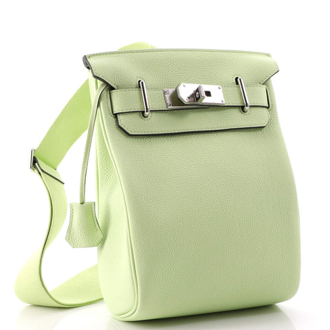 Hermes Hac a Dos Backpack Togo PM Green 19901212