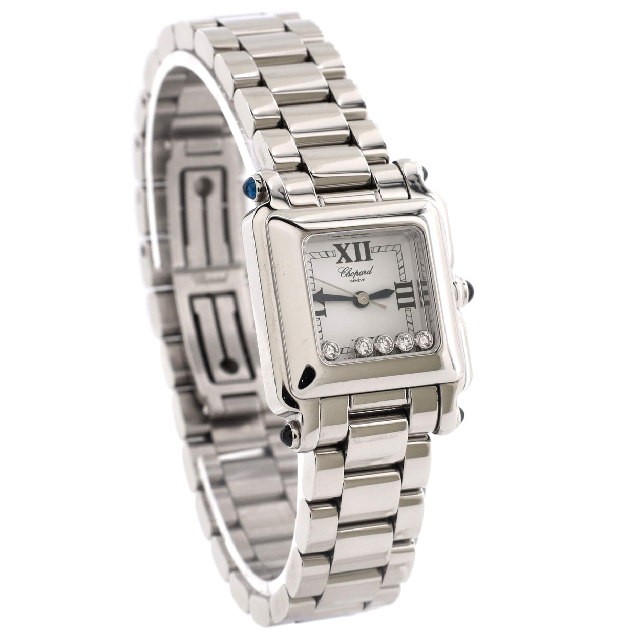 Chopard Happy Sport Square Quartz Watch Stainless Steel with Floating ...