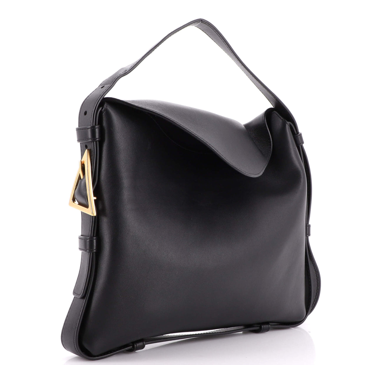 Bottega Veneta Cradle Shoulder Bag Leather Medium Black 2013582