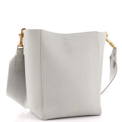 Celine Sangle Seau Bag Calfskin Small Green 2017032