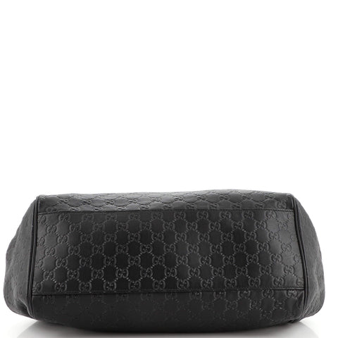 Gucci Emily Flap Shoulder Bag Guccissima Leather Large Black 2058382