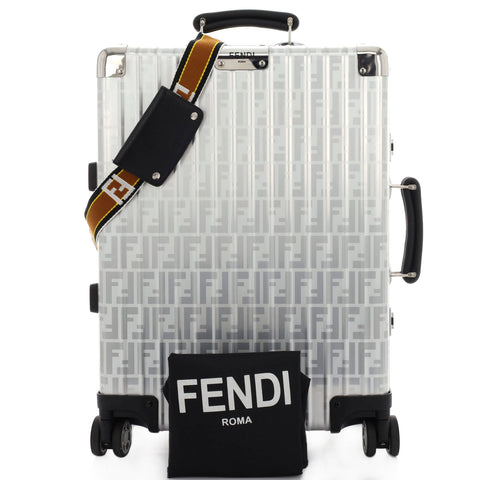 Fendi Fendi x Rimowa Cabin Trolley Zucca Aluminum Silver 2061231